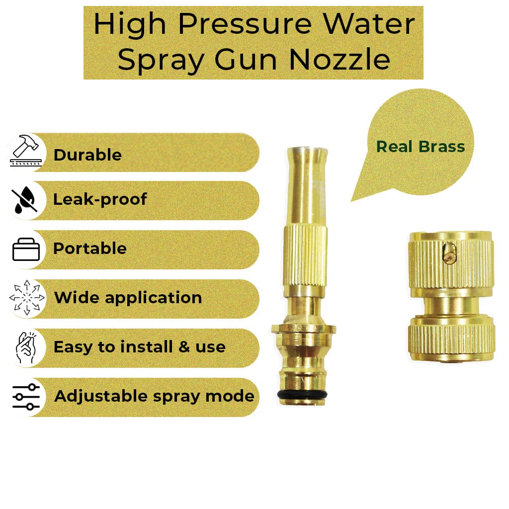 TrustBasket Brass Water Spray Nozzle Half-inch | High Pressure Nozzle