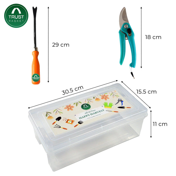 TrustBasket Gardening Tools Box - 8 Pcs Gardening Tool Kit