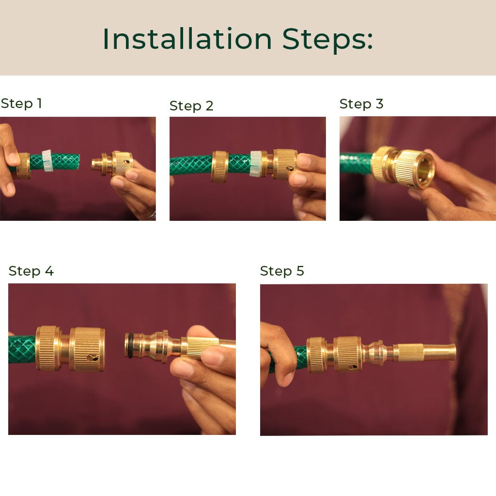 TrustBasket Brass Water Spray Nozzle Half-inch | High Pressure Nozzle