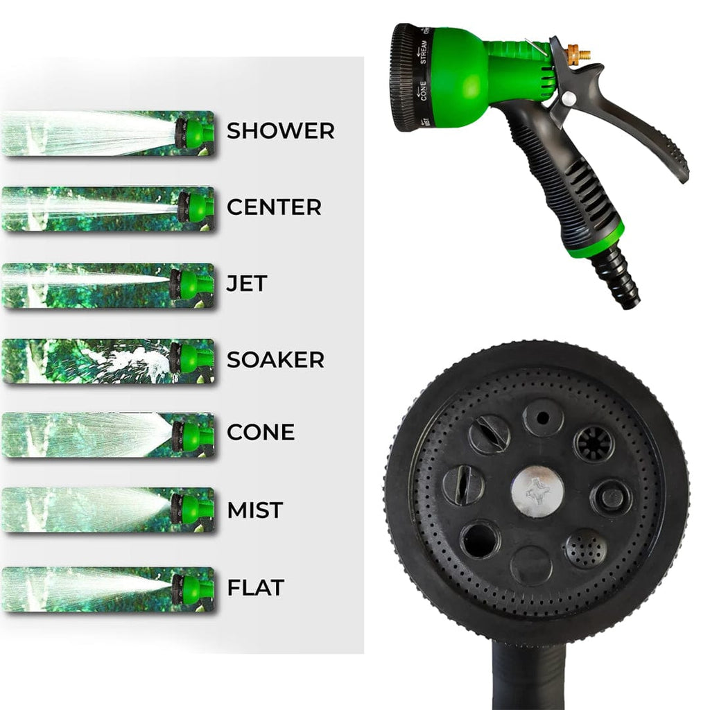Heavy Duty PVC Braided Hose Pipe with 7 Mode Sprayer Nozzle for Garden ...