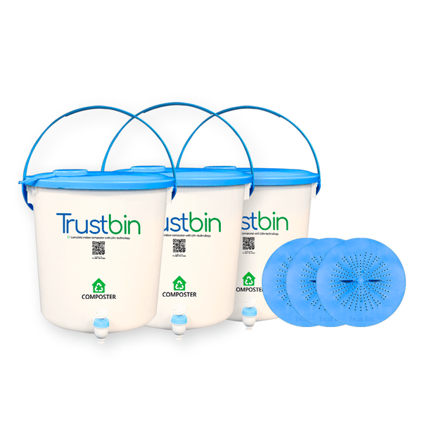 TrustBin - Indoor composter starter kit ( 14Ltrs ) – TrustBasket