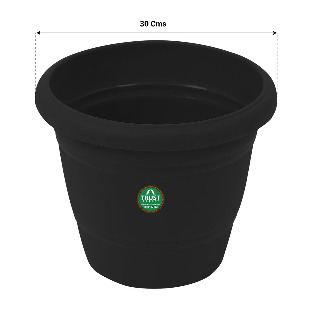UV Treated Plastic Round Pots - 12 Inches – TrustBasket