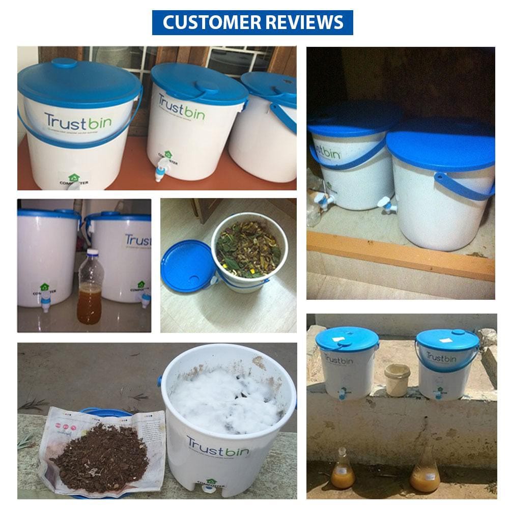 Buy TrustBin - Indoor composter kit for a family of 2 members (Set of ...