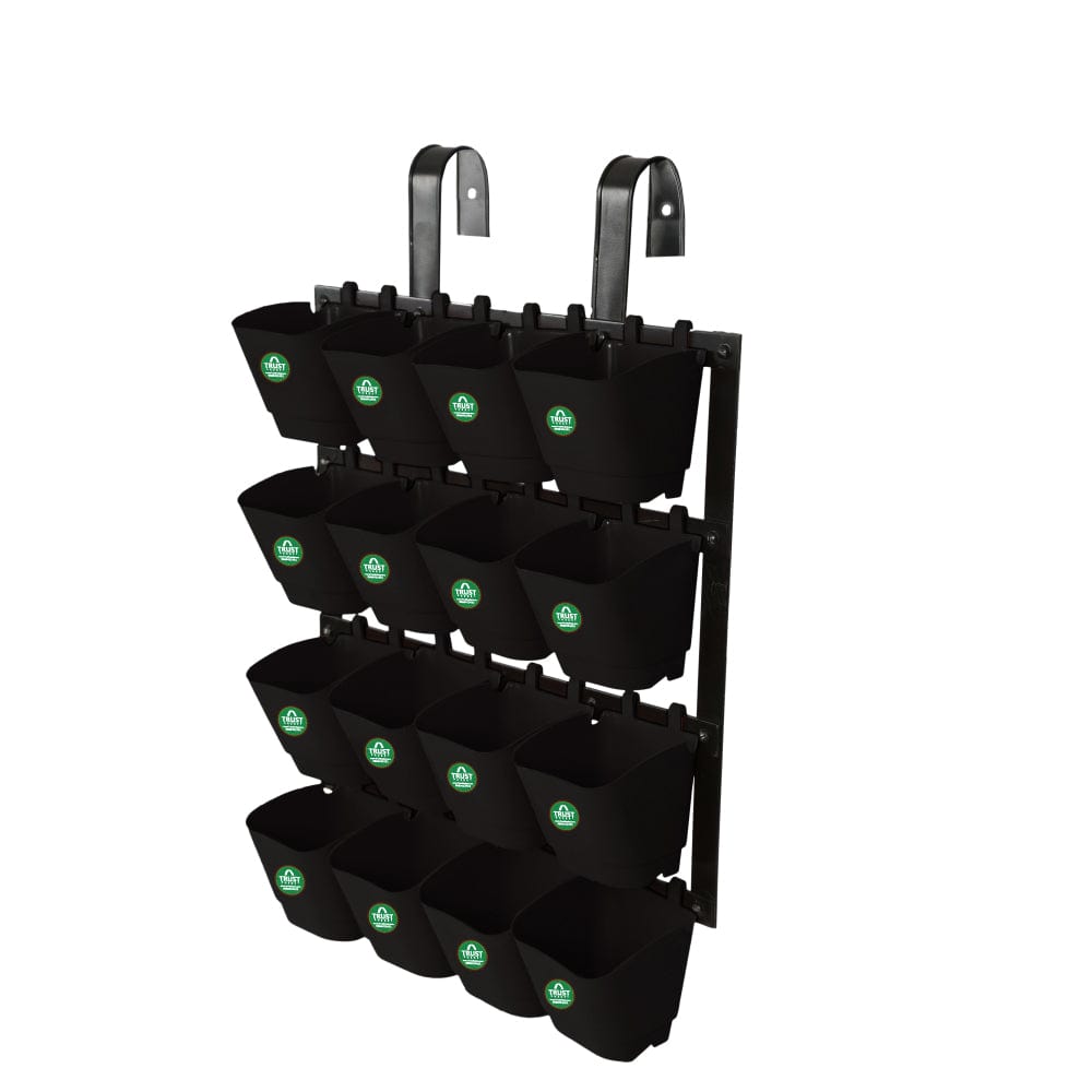 Vertical Gardening Pots With Metal Panel (16 Pots) – TrustBasket