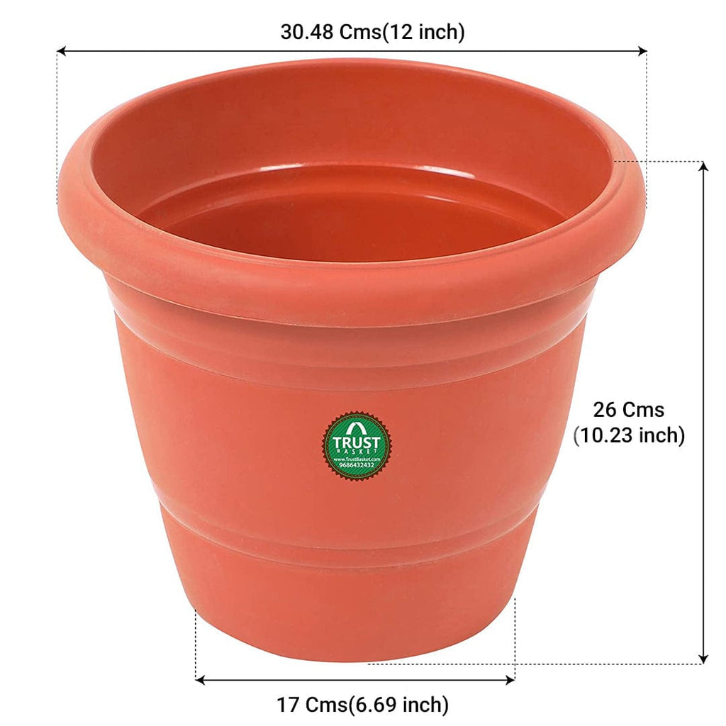 UV Treated Plastic Round Pots - 12 Inches – TrustBasket